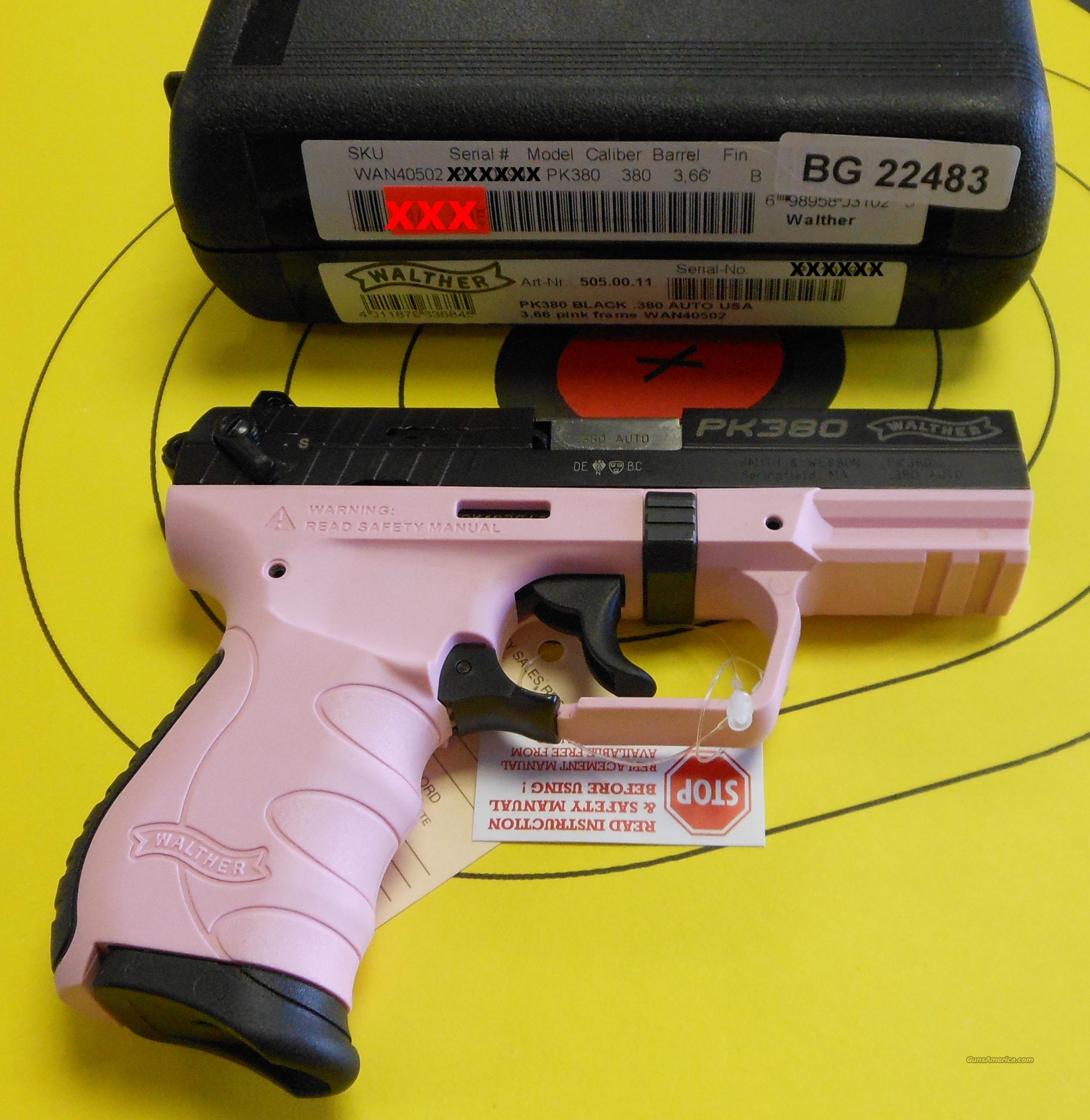WALTHER PK 380 380ACP PISTOL *PINK ... for sale at Gunsamerica.com ...