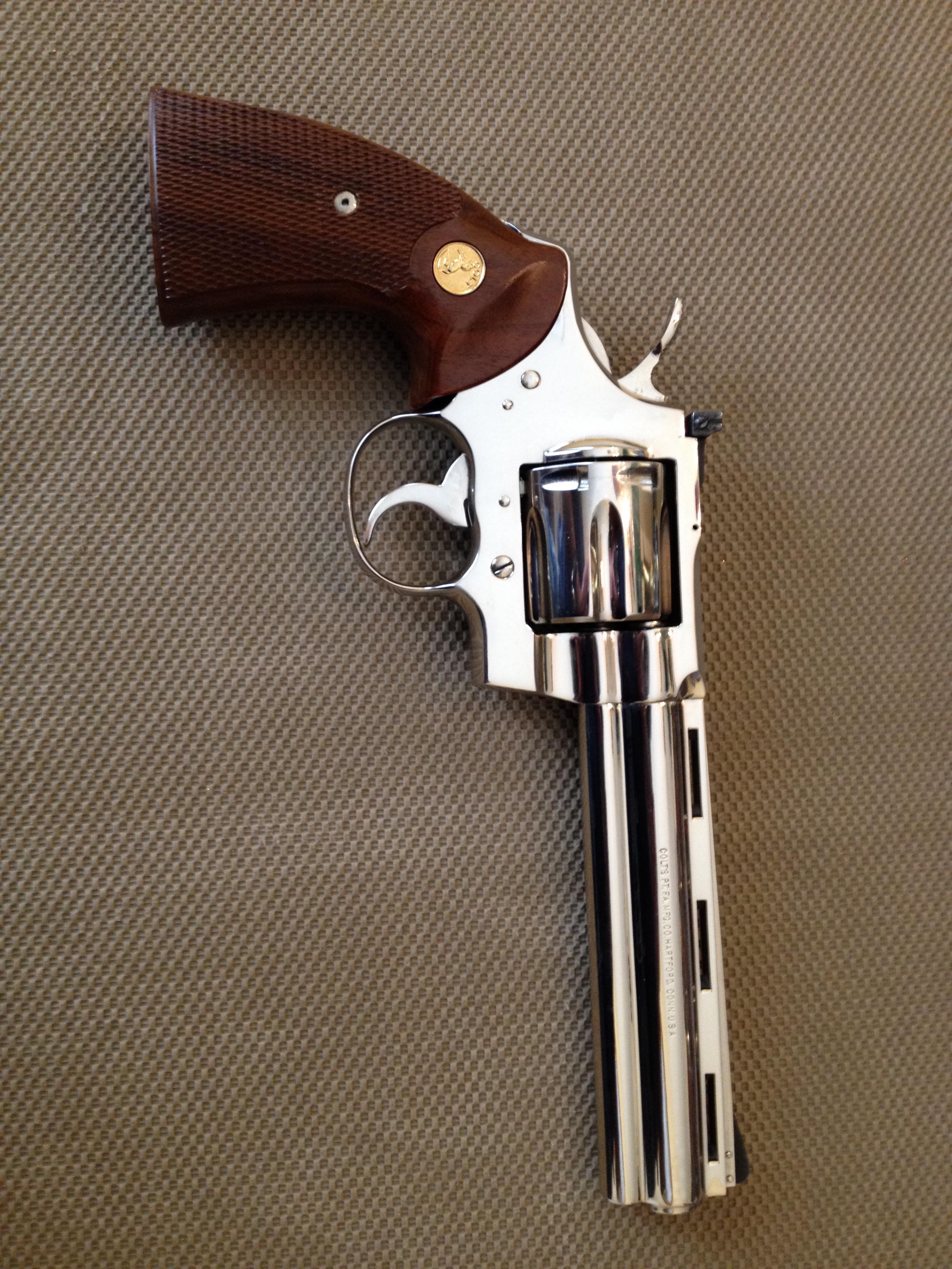 Colt Python, .357magnum, 6-inch barrel, nickel ... for sale