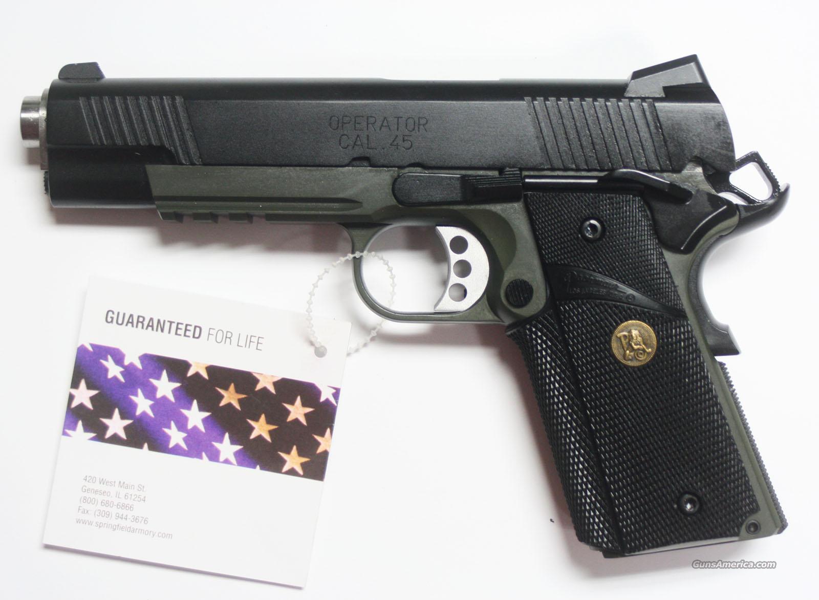 SPRINGFIELD 1911 45 LOADED MC OPERATOR BLACK/OD... for sale
