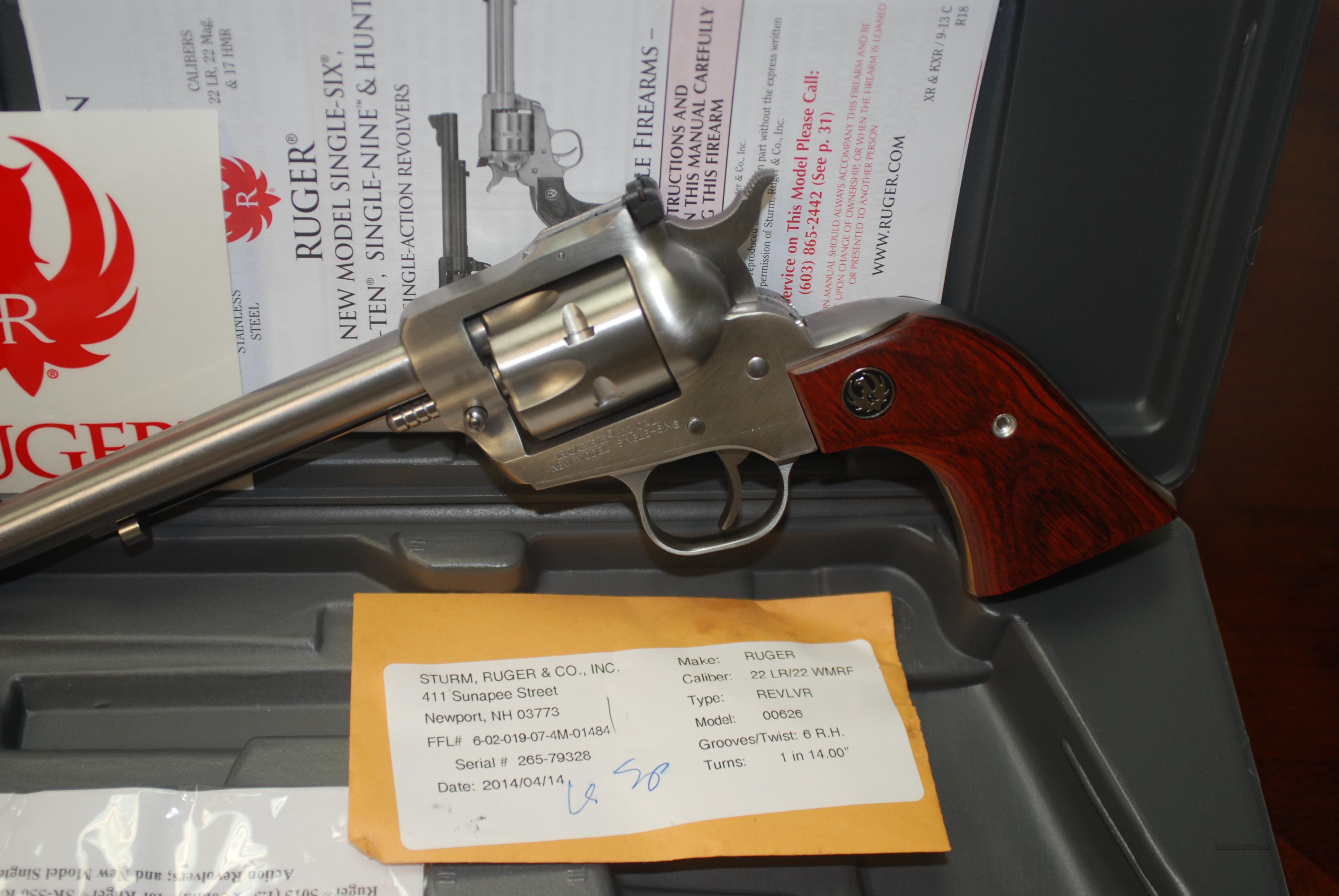 Ruger Single-Six Convertible 22LR/22Mag 6.5" 6r... for sale